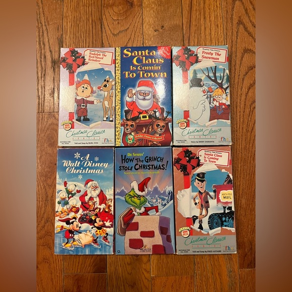 Media | Vintage 8s 90s Christmas Kid Children Vhs Tape Movie Lot Santa ...